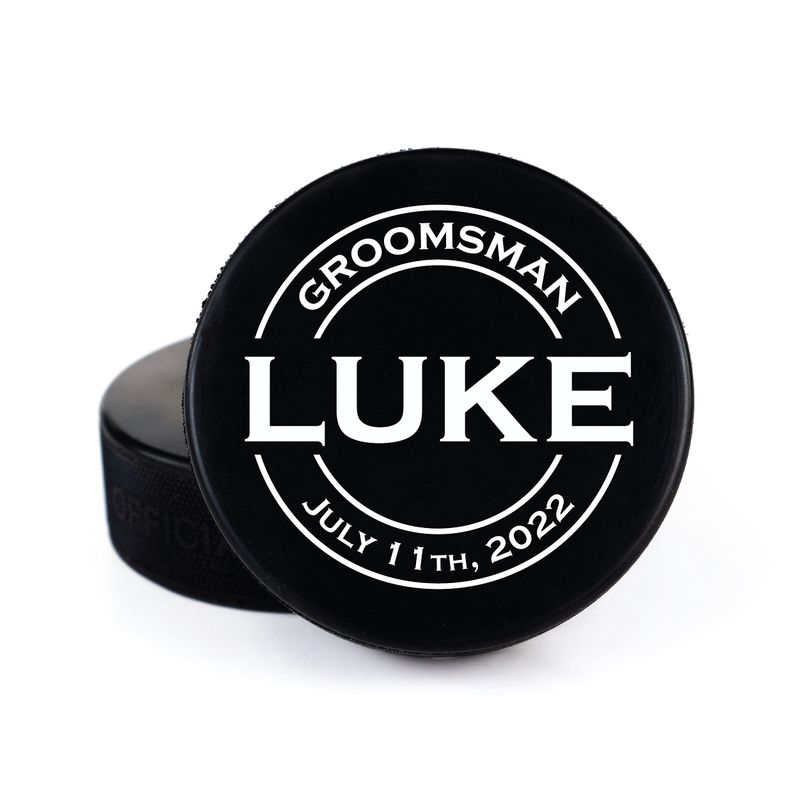 Buffalo Bottle Craft Groomsman Hockey Puck Gift for The Best Man Printed Puck - Official Size ...