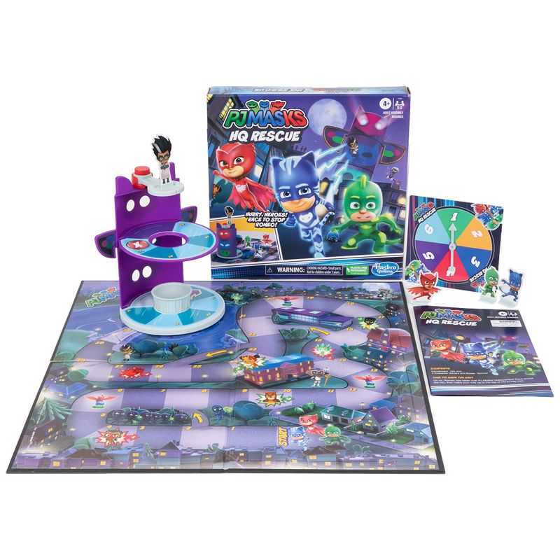 PJ Masks Hasbro Gaming HQ Rescue Kids Board Game, Preschool Games, Race ...