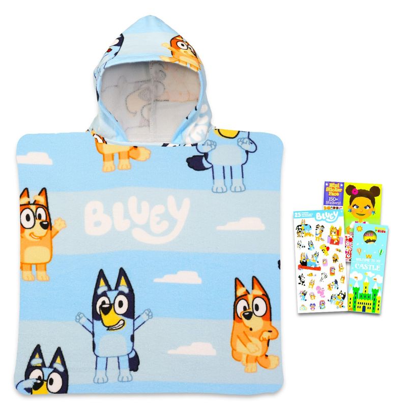 Bluey Kids Towel Set for Boys and Girls - Bundle with Bluey Hooded Bath ...