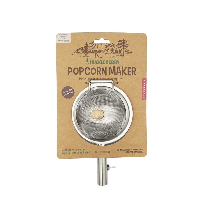 Kikkerland Huckleberry Compact Portable Campfire Popcorn Maker for ...