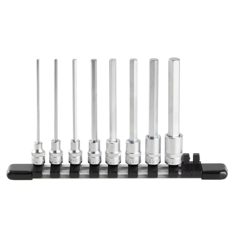 TONE HH208L Long Hexagon Socket Set (With Holder), Insertion Angle 0.25 ...