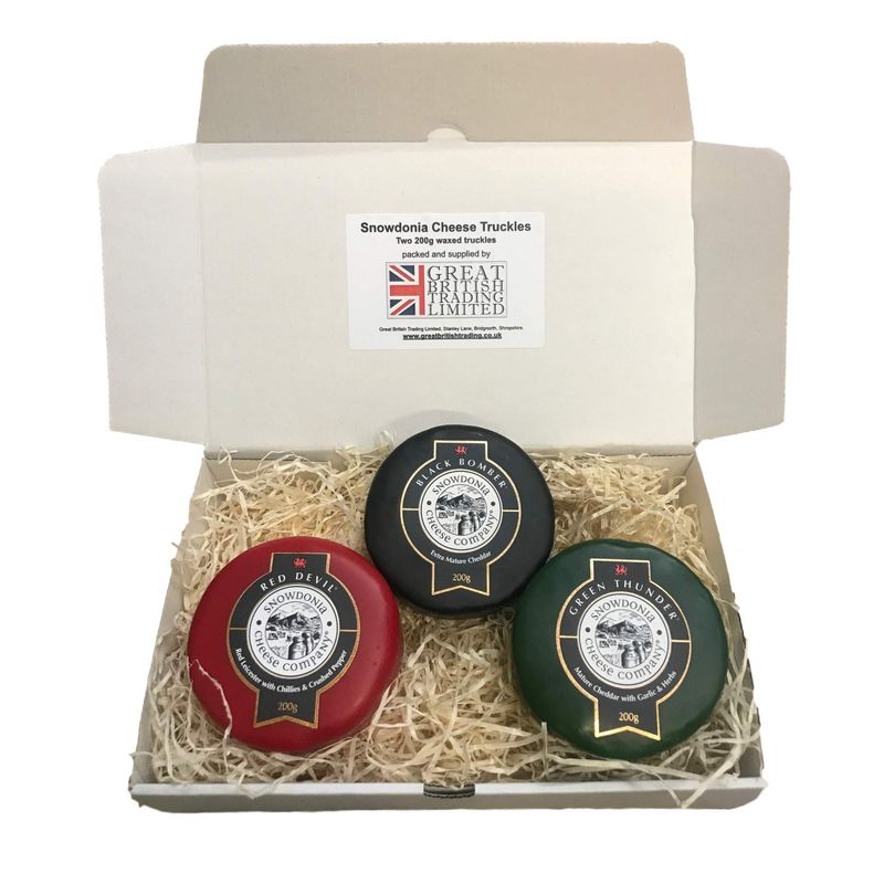 Snowdonia Cheese Company 3x Truckles Black Bomber Extra Mature Cheddar ...