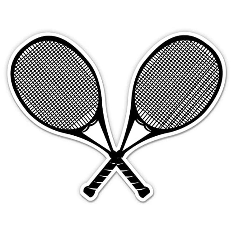 Tennis Rackets Sticker - 3" Laptop Sticker - Waterproof Vinyl for Car ...