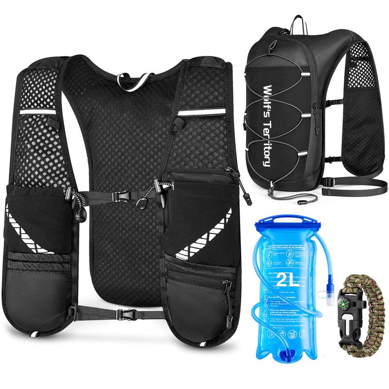 Witnewrage Running Hydration Vest with 2L Water Bladder, Adjustable ...