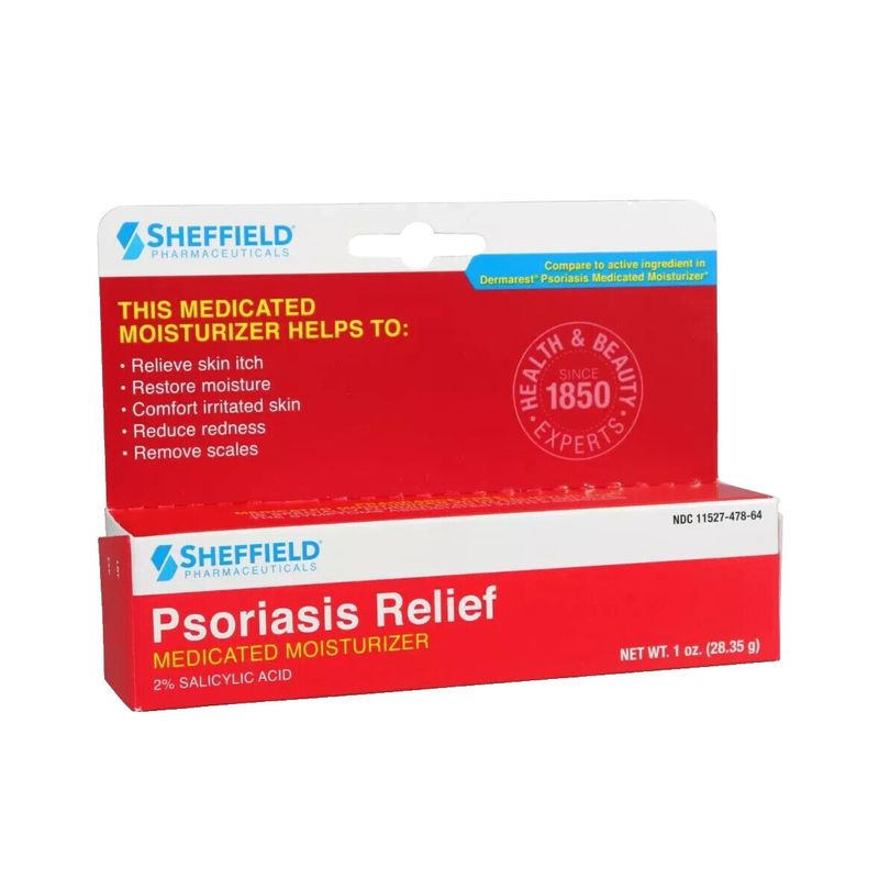 Sheffield Psoriasis Relief Medical Moisturizer 2% Salicylic Cream 1 oz ...