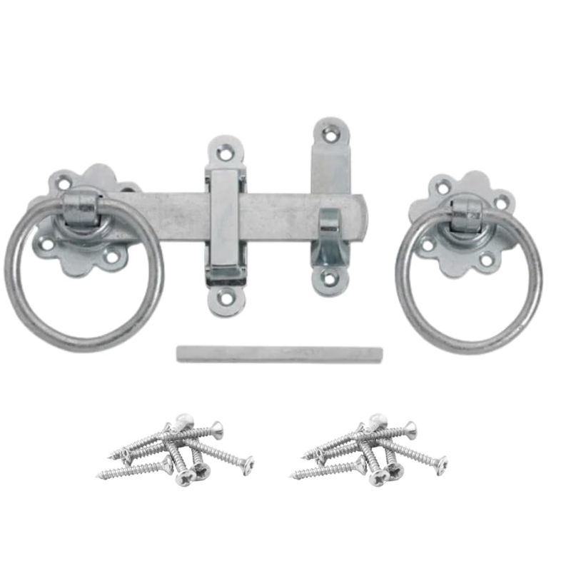 6" Plain Ring Gate Latch – Galvanised Finish – Heavy-Duty Gate Lock ...