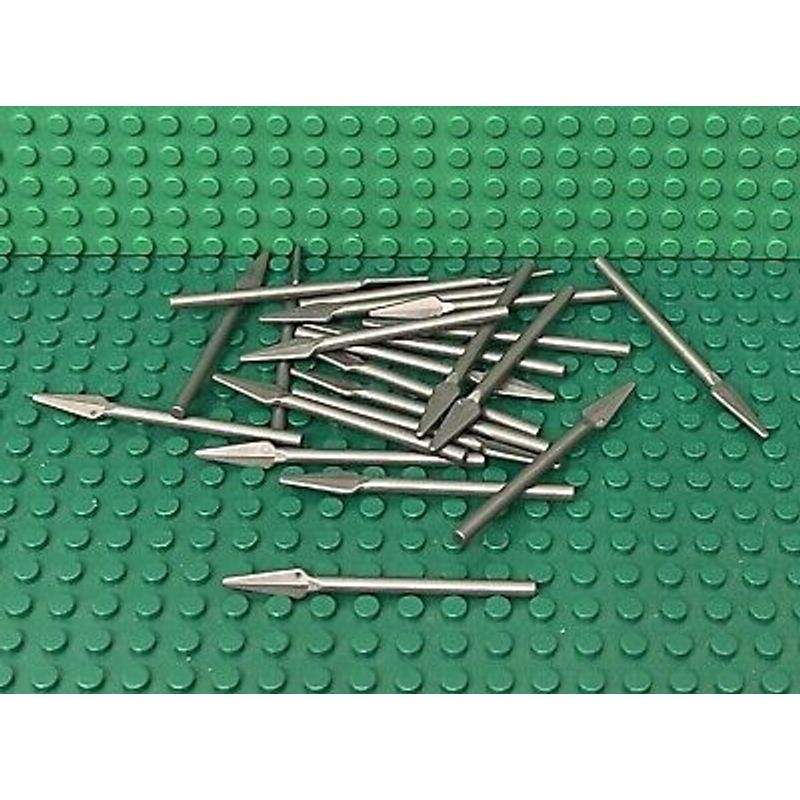 Lego 25 Pieces Flat Silver Pike / Spear,Flat End / Castle Mini Figures ...