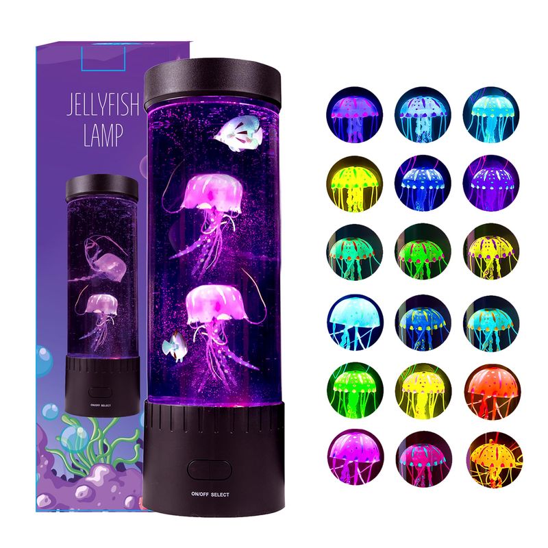 Brewish Jellyfish Lava Lamp,16 Color Changing Mood Lamps,Aquarium Night ...