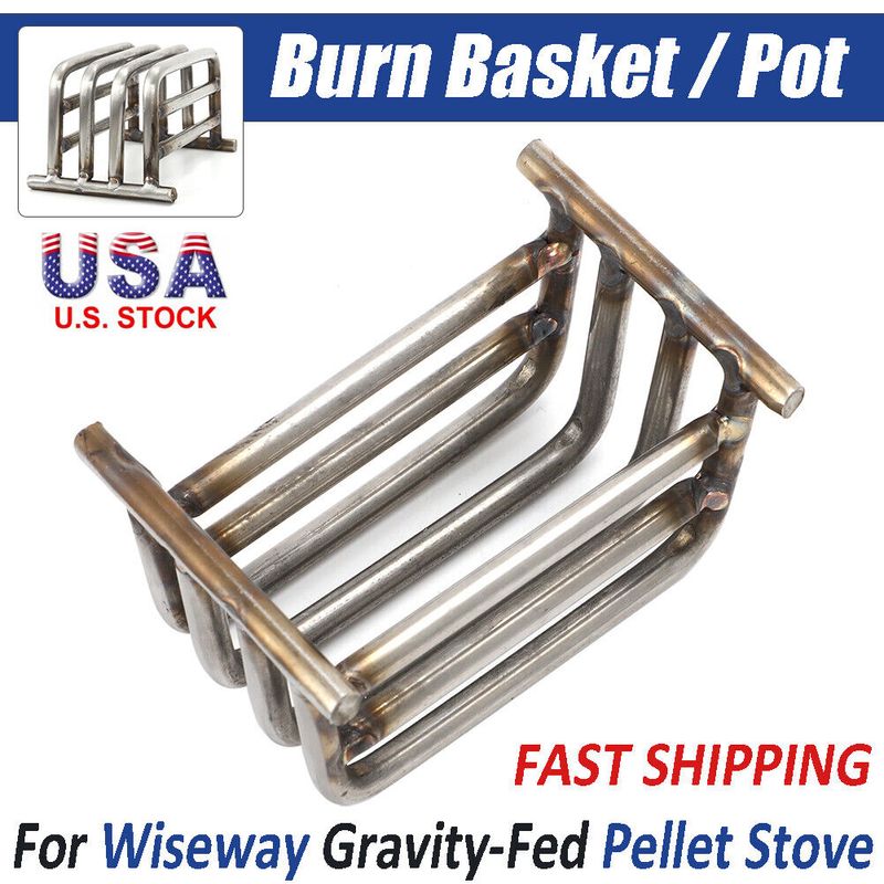 High Heat Steel Replacement Burn Basket Burn Pot Box For Wiseway Pellet ...