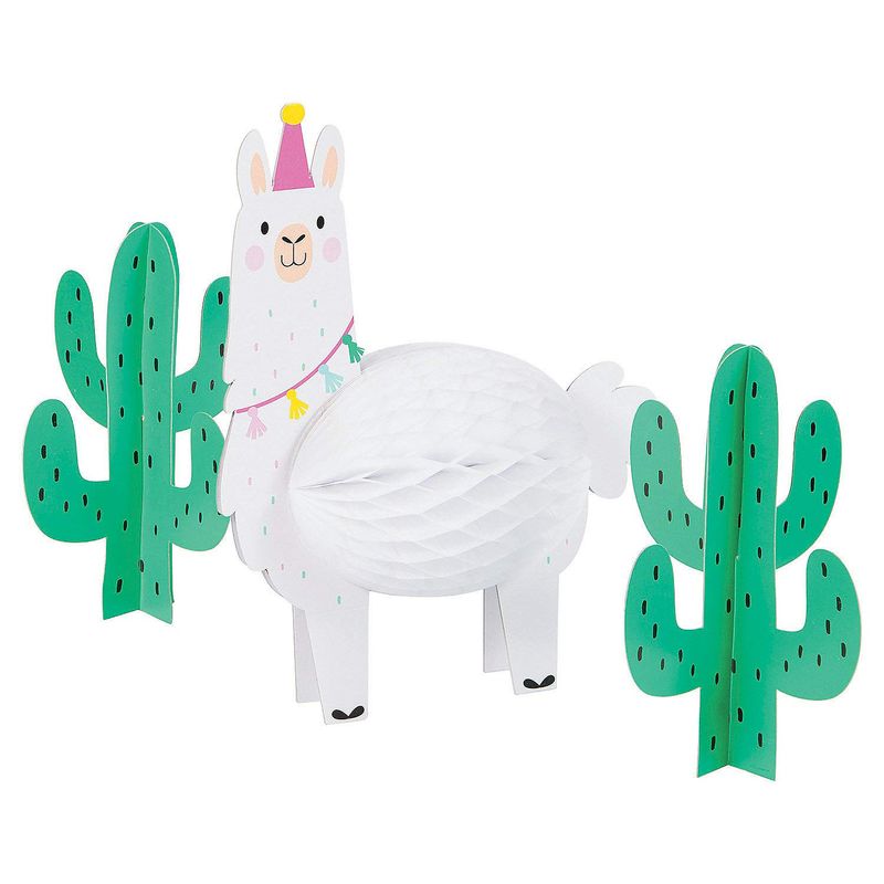 Llama and Cactus Table Centerpieces - Birthday and Party Supplies ...