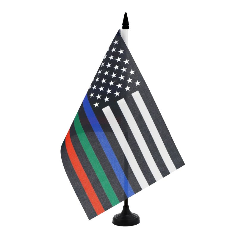 AZ FLAG USA Thin Blue Red Green Line Table Flag 8.5 x 5.5 Inch - Small ...
