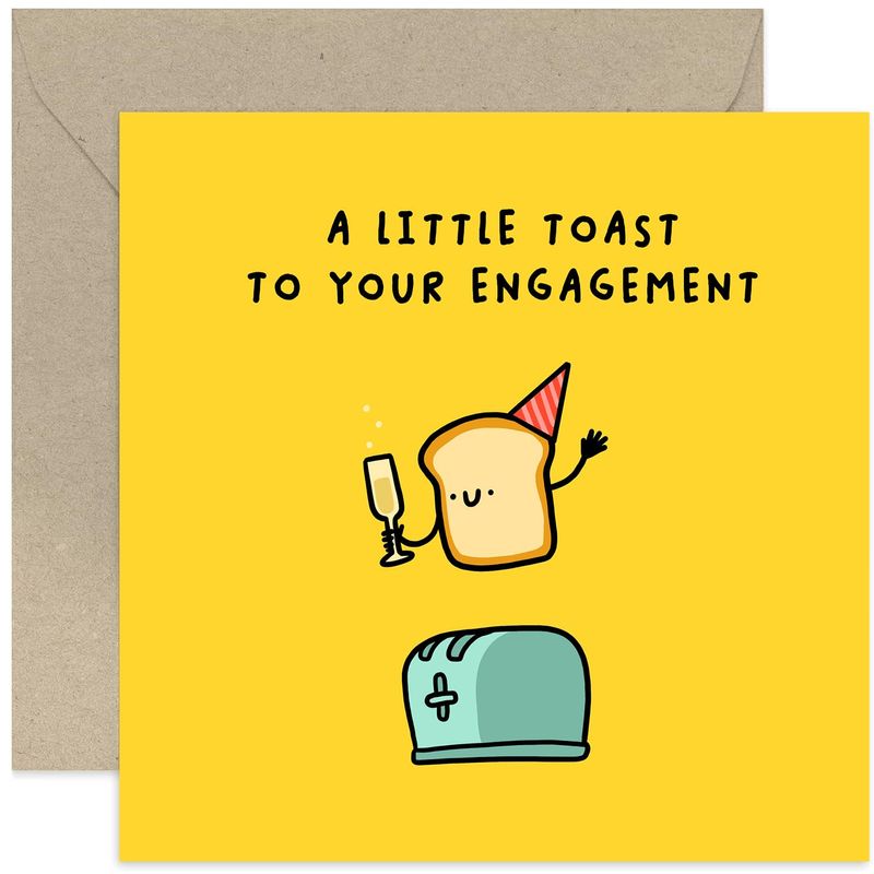 Old English Co. Funny Engagement Cards For Men And Women - 'A Little ...