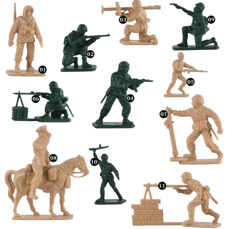 Lynkaye 96 PCS Various Pose Toy Soldiers Figures with Military Map ...