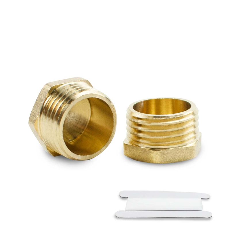 Bwintech 2 Pcs 1/8" Male BSP Thread Brass Male Cap Hex Socket Pipe Plug ...