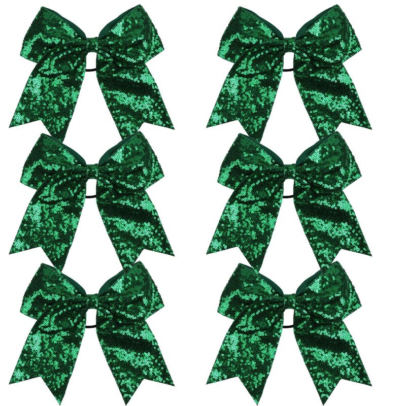 Metallic Sequin and Holographic 8 Inch Cheer Bow Cheerleader ...