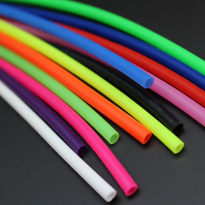 Tigofly 12 pcs 12 Colors UV Silicone Tube 3X4mm Soft Flexible Hollow ...
