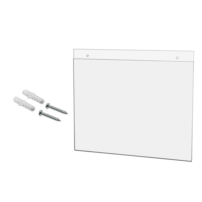 Marketing Holders Sign Holder 11" x 8.5" with Hanging Hardware Clear ...