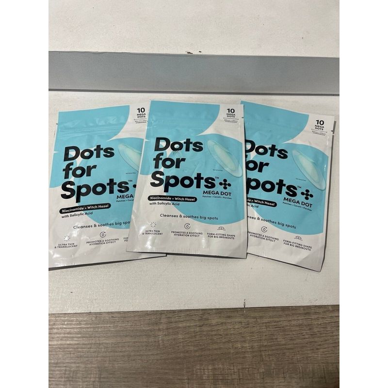 3-Dots for Spots Mega Dot Pimple Patches (Pack of 10) - Niacinamide ...