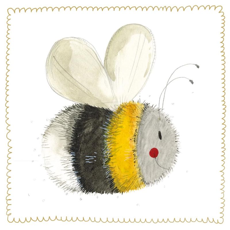 Alex Clark Bumble Bee Blank Foil Card - Bees - Greeting Card - Cards To ...
