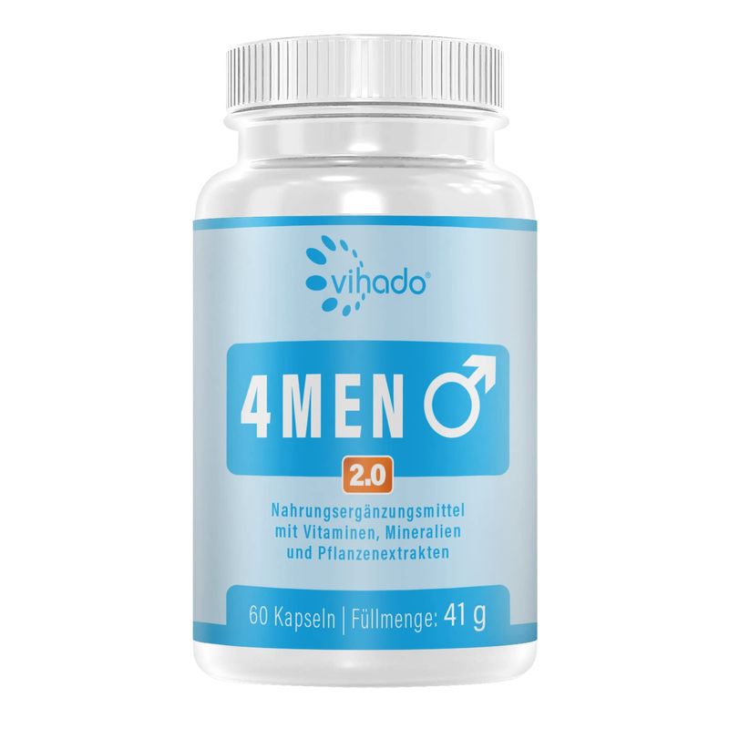 Vihado 4MEN 2.0 Men's Capsules Extra Strong Durable Formula High Dose ...