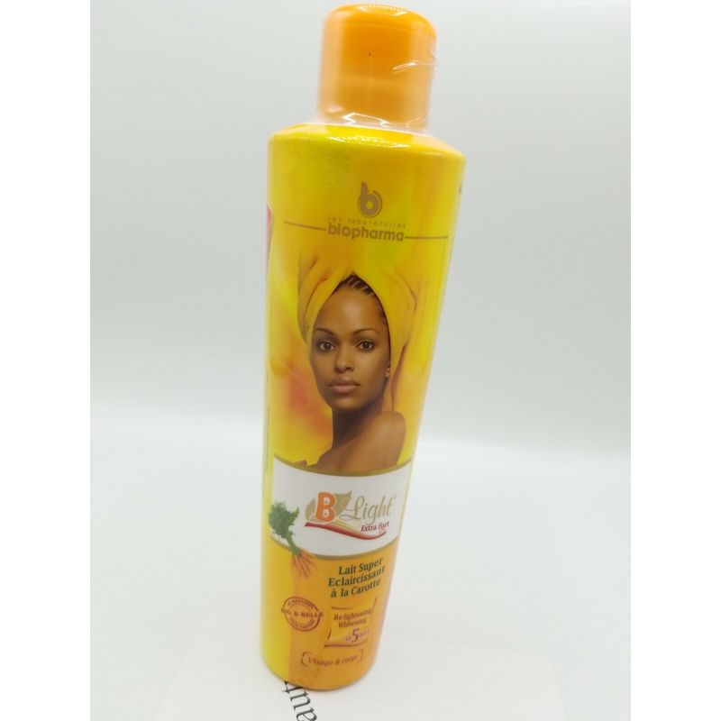B light Extra fort Lait Eclaircissant a la carotte Visage & Corps 16 ...