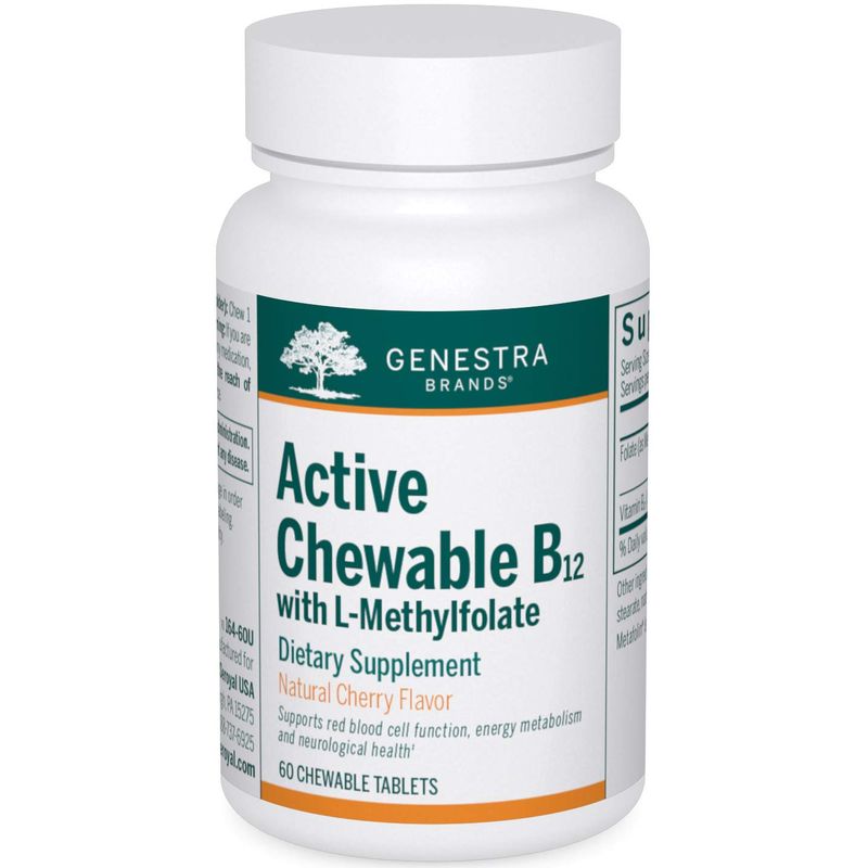 Genestra Brands Active Chewable B12 with L-Methylfolate | Chewable ...