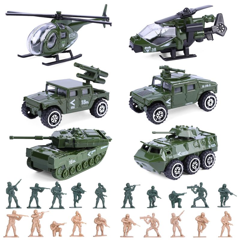 26 Pack Diecast Military Vehicles Set,6 Pack Assorted Alloy Metal ...