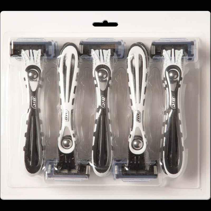 BIC Flex 5 Men's 5-Blade Disposable Razor, Smooth Shave, 10 Count ...