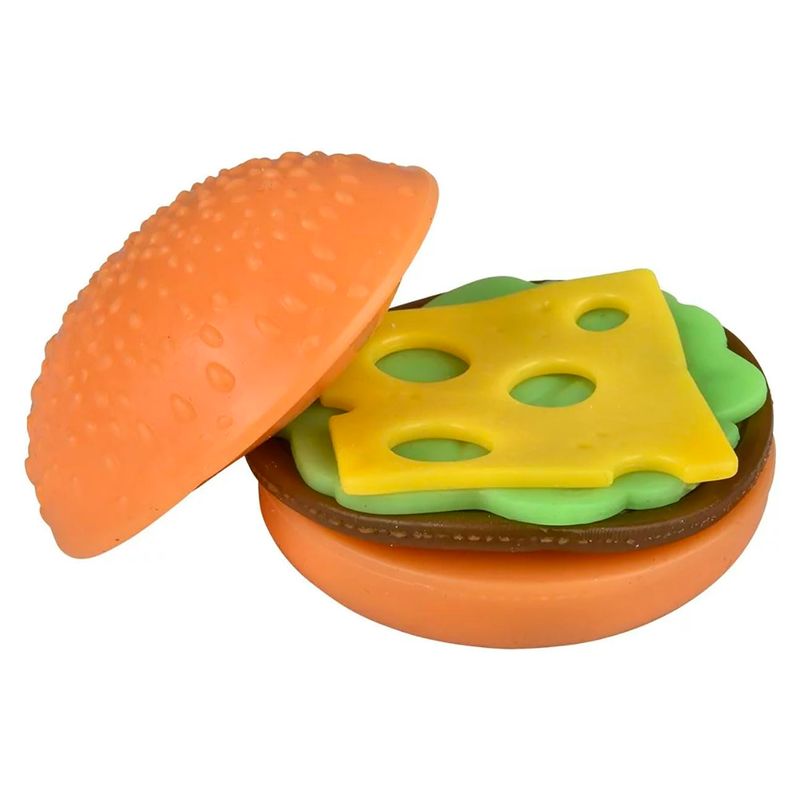1 Stretchy and Squishy Burger Stress Ball - Doh Filled Buns and ...