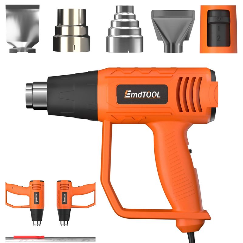 Heat Gun - 2000W Heavy Duty Corded Hot Air Gun with Overload Protection ...