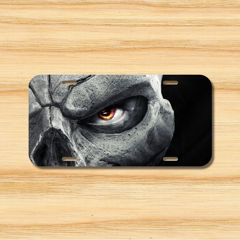Skull License Plate Vehicle Auto Tag Car eye Ghost Rider Grim Reaper ...