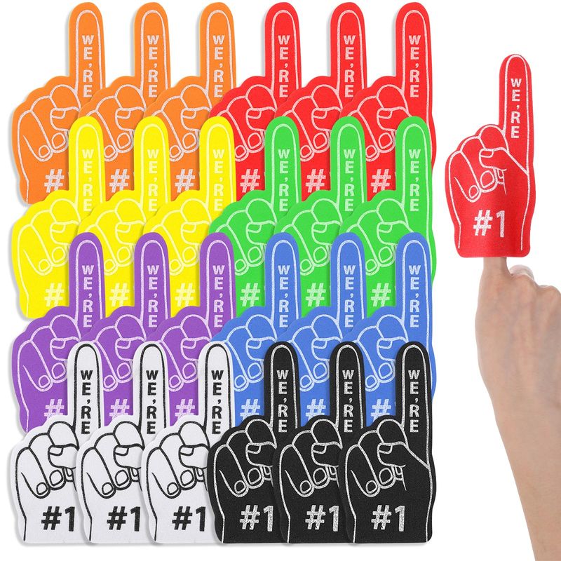 Aster 24 Pcs Mini Foam Fingers, Sport Fan Foam Finger, We're #1 Fan ...