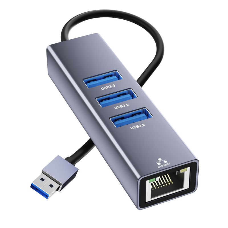 USB LAN Adapter 4-IN-1 USB Hub Wired LAN Adapter Ethernet Adapter [RJ45 ...