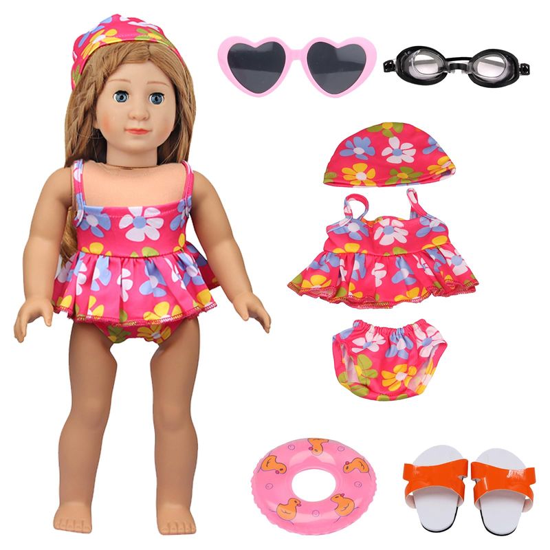 MSYO 18 Inch Doll Swimsuit Playset, Dorable Doll Summer Dress Playset for 18 Girl Dolls ...