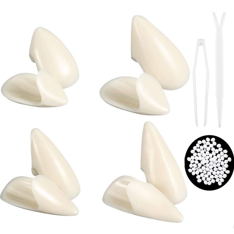 BBTO Set of 8 Vampire Teeth 4 Size Halloween Cosplay Fangs Fake Teeth ...