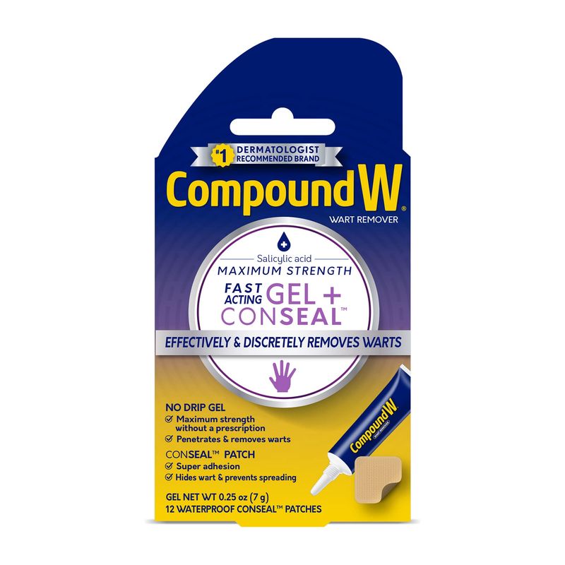 Compound W Maximum Strength Fast Acting Gel Wart Remover with 12 ...