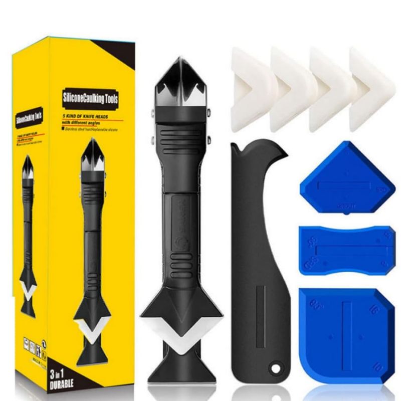 Jindizi Caulking Spatula Caulking Tool Kit Set Caulk Stripping Scraper ...