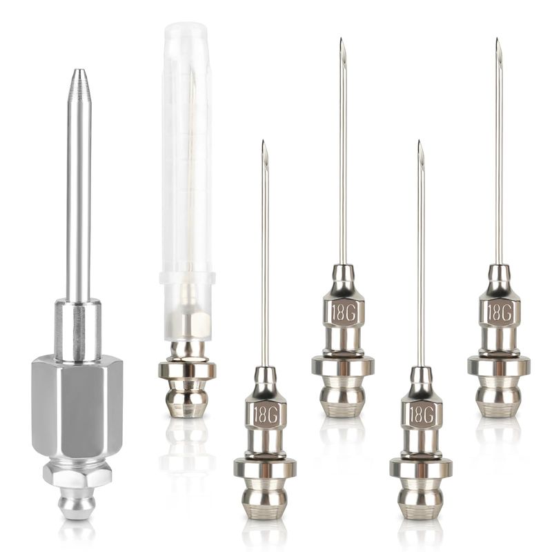 5Pcs 18G Grease Needle Nozzle Bearing Grease Injector Needle with NPT ...