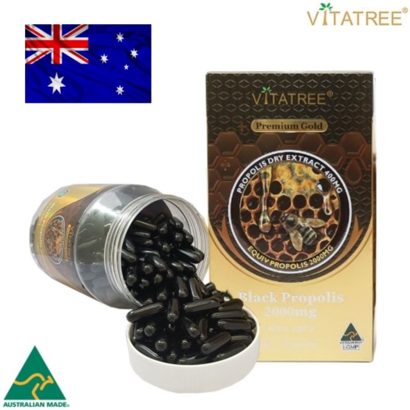 VITATREE BLACK Propolis Black Propolis High Content 365 Capsules Bee ...