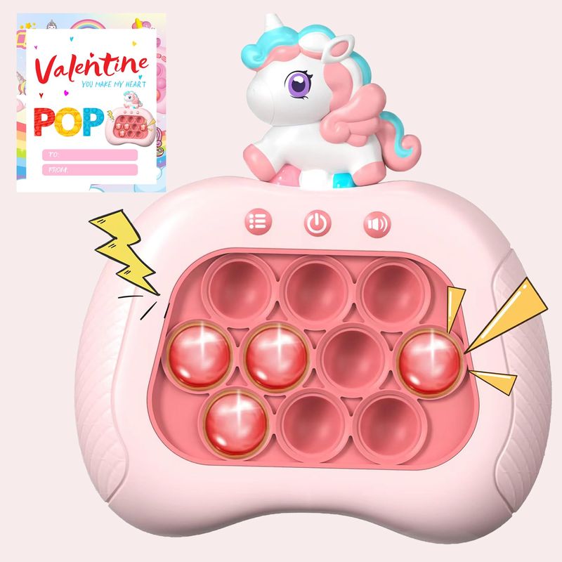 Valentine's Day Unicorn Pop Push Game Toy for Kids,Unicorn Quick Fast ...