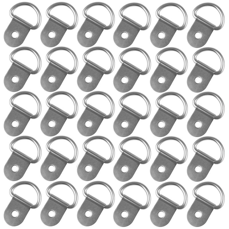 EXCELFU 30 Pack Small Stainless Steel D-Ring Tie Downs D Rings Anchor ...
