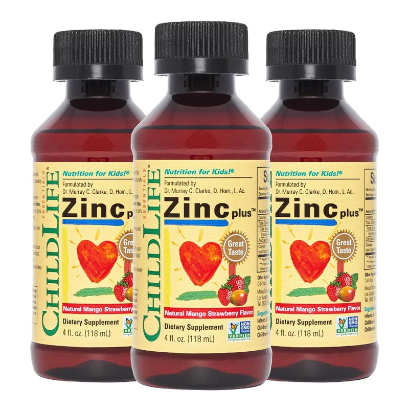 CHILDLIFE ESSENTIALS Liquid Zinc Plus - Zinc for Kids, Zinc Supplements ...