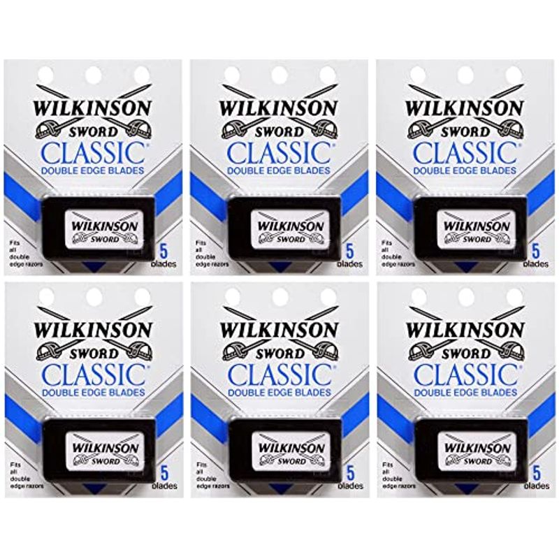 Schick Wilkinson Sword Double Edge Single Razor Cartridge, 5 Blades (6 ...