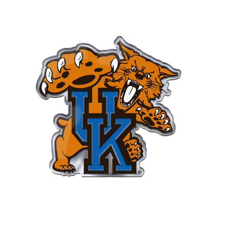 New NCAA Kentucky Wildcats Aluminum Color 3D Embossed Sticker Decal ...