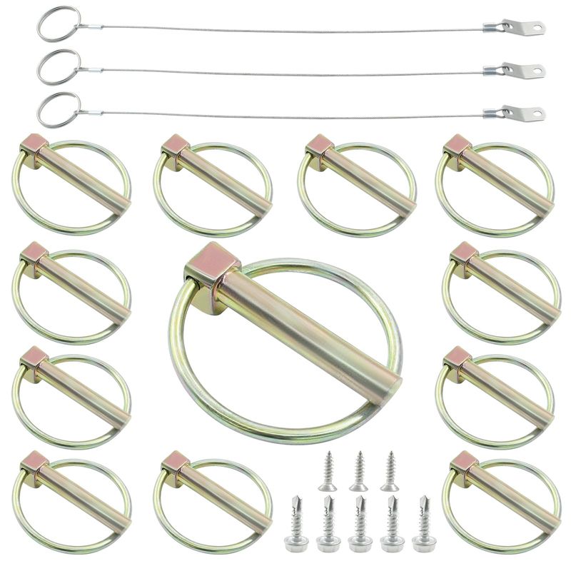 LifCratms 20Pcs 5/16" x 1-3/4" Lynch Pin and Stainless Steel Lanyard ...