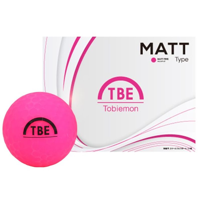 Tobiemon T2BM-PB Golf Balls, 12 Balls, Matte Color, 2-Piece Construction, High Resilience ...