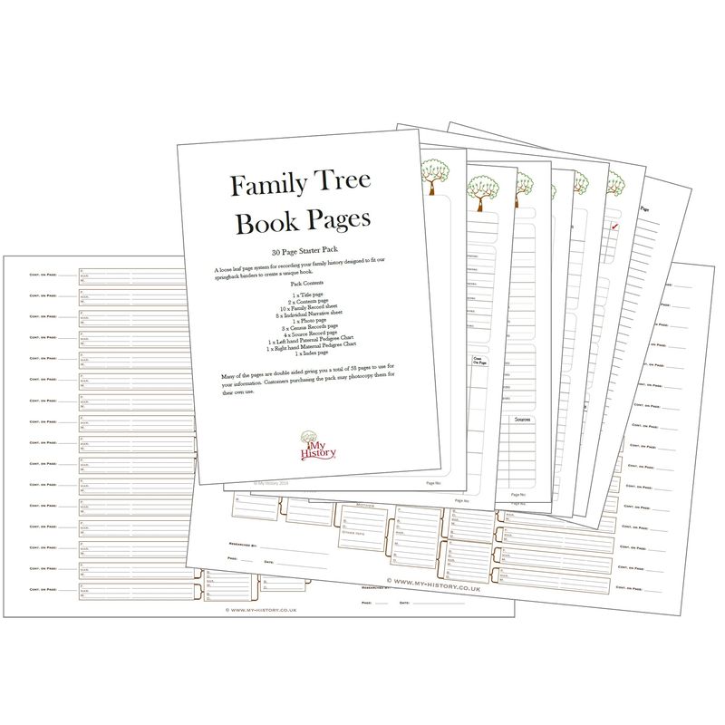 Family Tree Book Page Starter Pack (White) - Online Marketplace ...