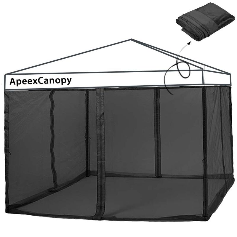 ApeexCanopy Mosquito Net for Tarp Tents [Set of 4 Mesh Sheets] for 9.8 ...