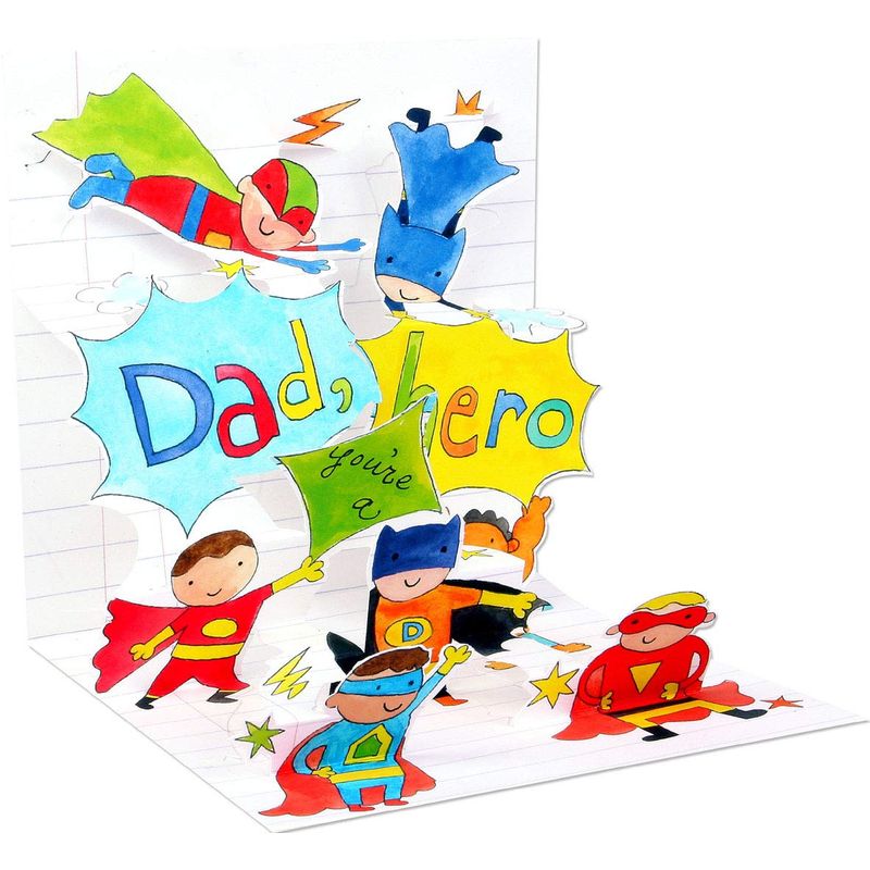 3D Greeting Card - DAD, YOU'RE A HERO! - Father's Day - Online ...