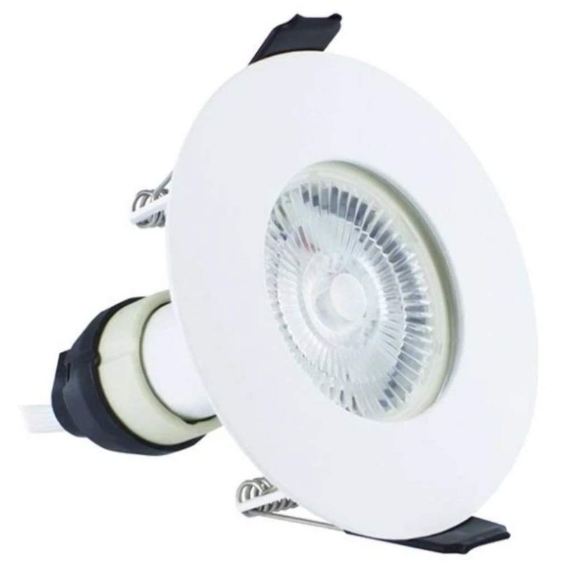 Integral Evofire 70mm cutout Fire Rated Downlight White Round +GU10 ...